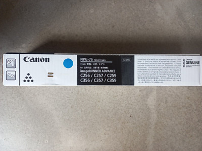 Canon NPG-76 CYAN Toner Canon ImageRunner ADVANCE IR C 256 257 356 357 ...
