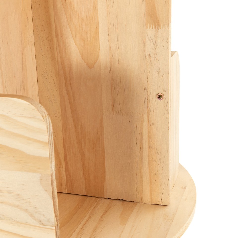 Bookshelf Rotating 4 Tier 360 Display Shelf Floor Stand Storage Display ...