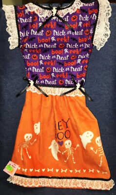 **NEW** Handmade "Hey Boo" Halloween Holiday Oven Door Dress Kitchen ...