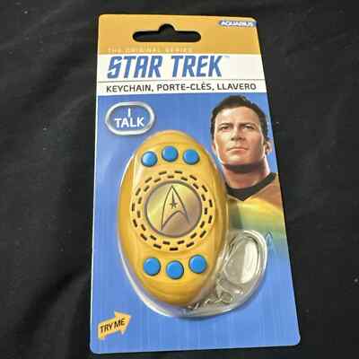Star Trek Talking Communicator Keychain from Aquarius w/ 6 Phrases of ...