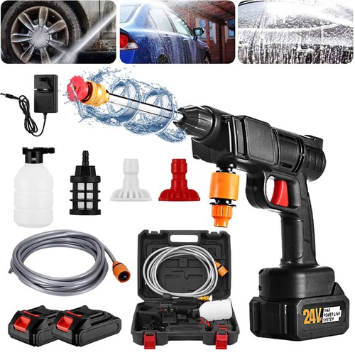 Portable Cordless Electric High Pressure Water Spray Gun Car Washer ...