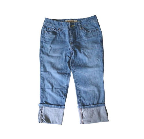 Mossimo Jeans Womens Junior Size 7 Capris Cuffed Pedal Pushers Light ...