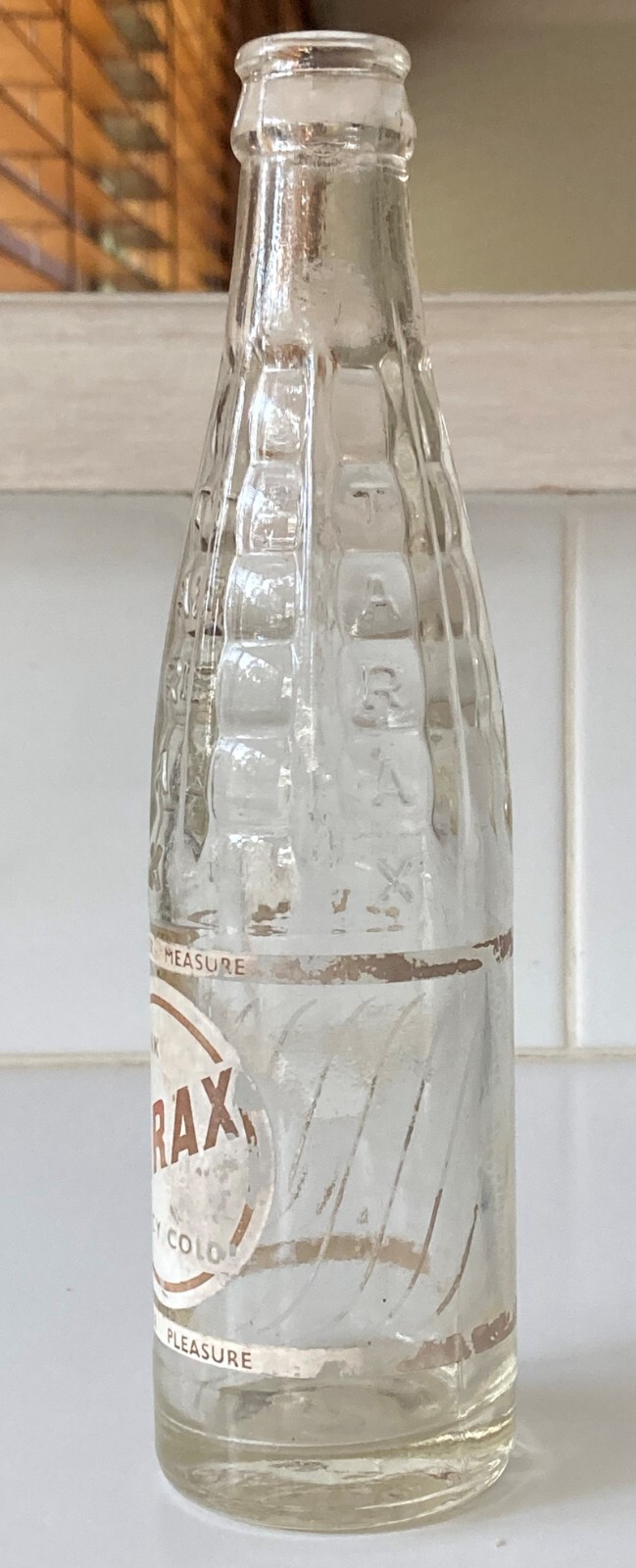 TARAX CERAMIC PYRO LABEL SMALL BOTTLE 8 FL OZ USUAL CRATE MARK 9 inch ...