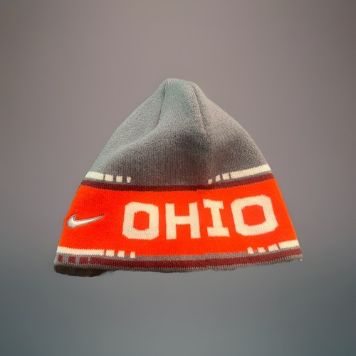 Beanie Ohio State Buckeyes Nike Hat Cap Scarlet Gray VERY NICE!! MCAA ...