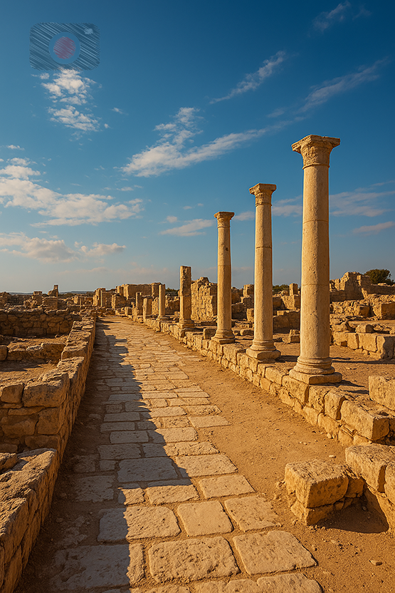 Digital Photo Art Wallpaper, Greek Ancient Ruins with Marble Columns ...