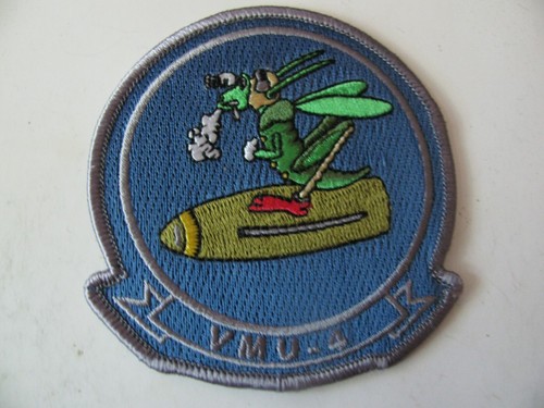 VMU-4 USMC AERIAL SQUADRON Military Patch 3.5" Iron On NOS Free ...