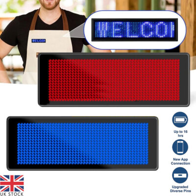 Mini LED Display Screen DIY Programmable Scrolling Message Sign Name ...