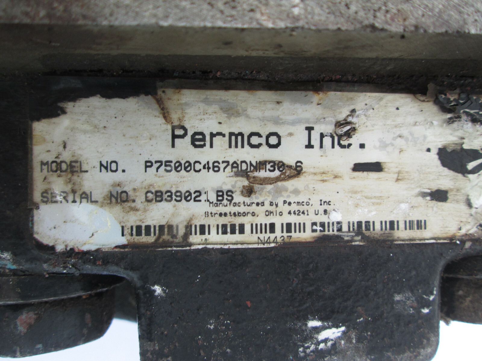Permco Hydraulic Pump P7500 P7500C467ADNM30-6 Heavy Duty Business ...
