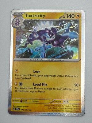 Pokemon TCG Card Obsidian Flames 072/197 Holo Rare Toxtricity | eBay