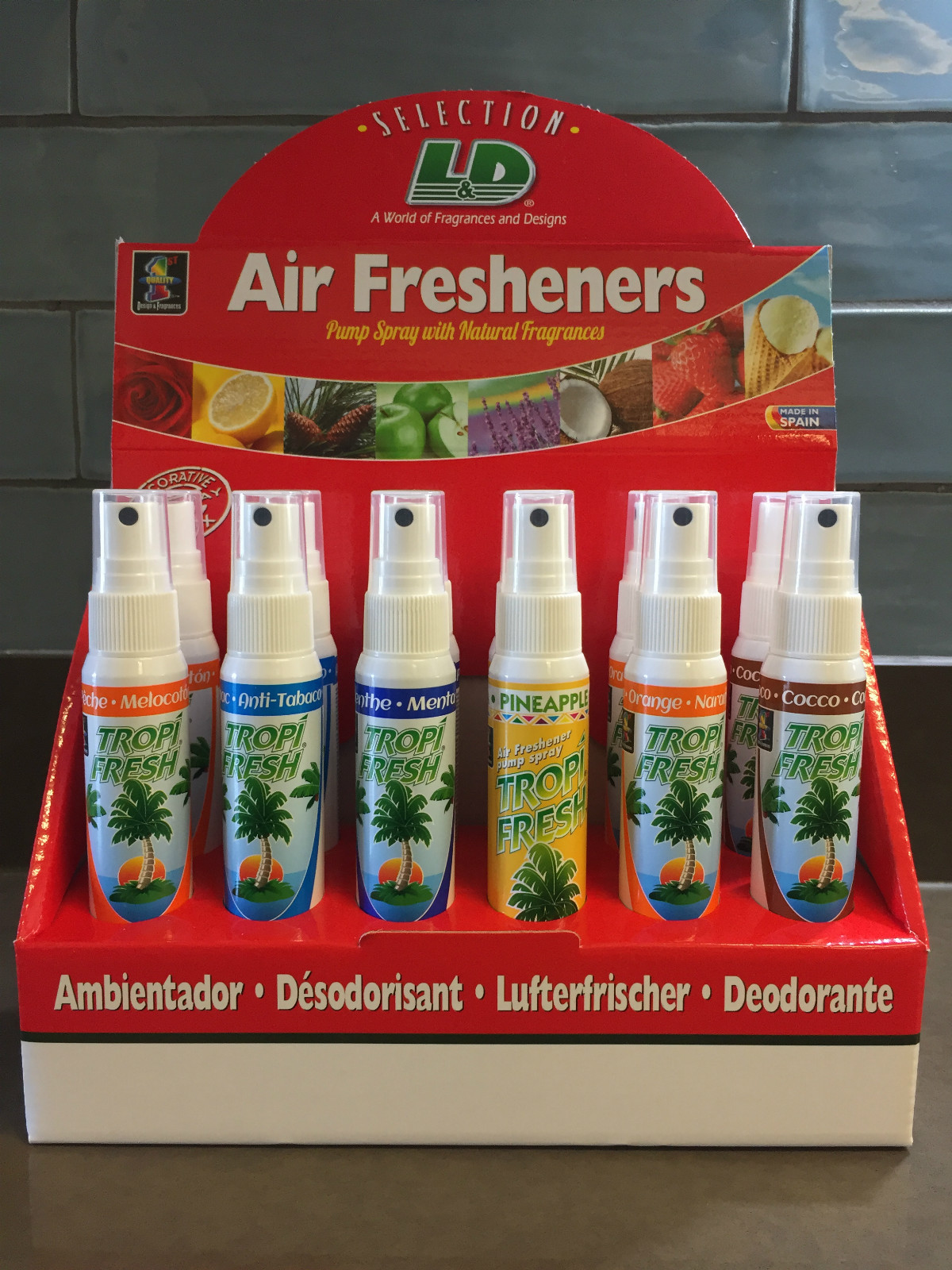 12 x TROPIFRESH CAR PUMP AIR FRESHENERS 60ml - 6 RANGE OF FLAVOURS IN ...