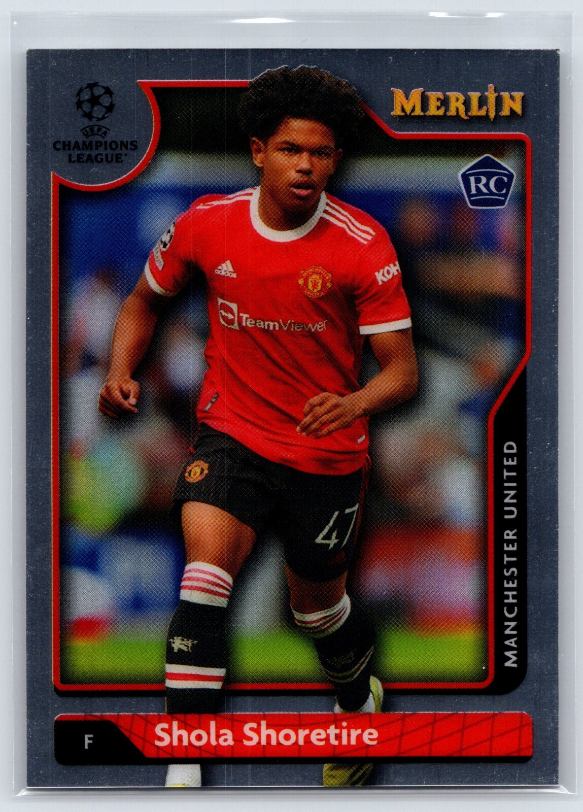 2021 Merlin Chrome UEFA Shola Shoretire Rookie #35 Manchester United | eBay