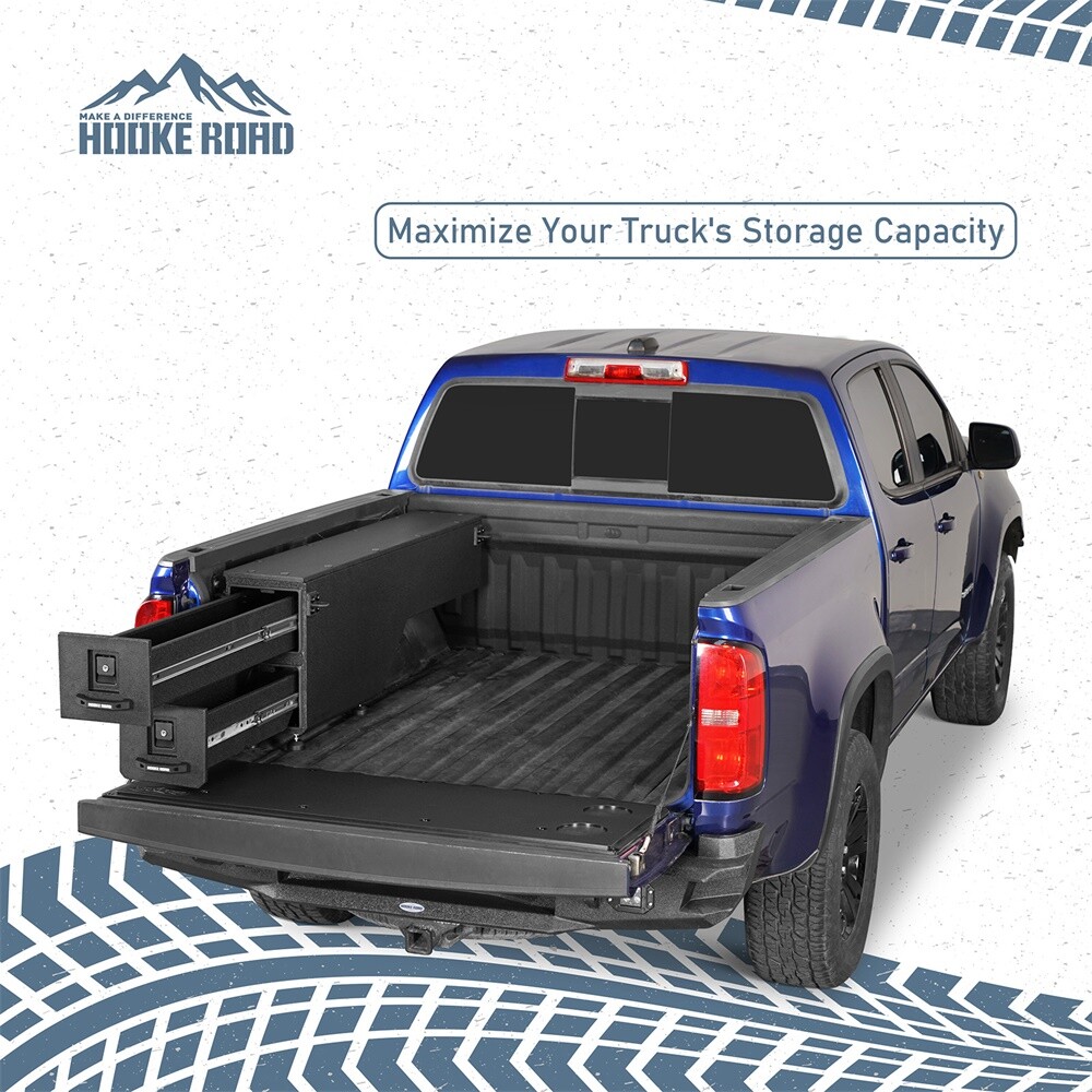 Steel Storage Drawer System Truck Side Box for 15-22 Chevy Colorado ...