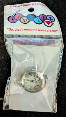 Jibbitz WATCH CLOCK w/Second Hand SHOE CHARM FIT CROCS HOLES Mint In ...