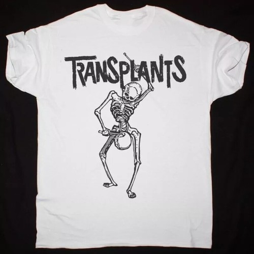 Vtg The TRANSPLANTS Band SKELETON Cotton White Full Size Unisex Shirt ...