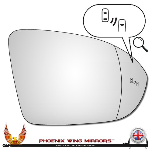 For Vauxhall Insignia 2016-2022 Wide Angle Wing Mirror Glass Right Hand ...