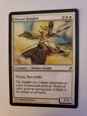 MTG Magic The Gathering Card Plover Knights Creature Knight White ...