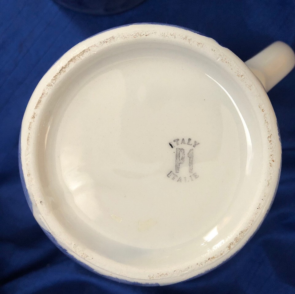 Pier 1 Hand-Painted 4 Nautical Crab Star Fish Coffee Mugs Cups MADE IN ...