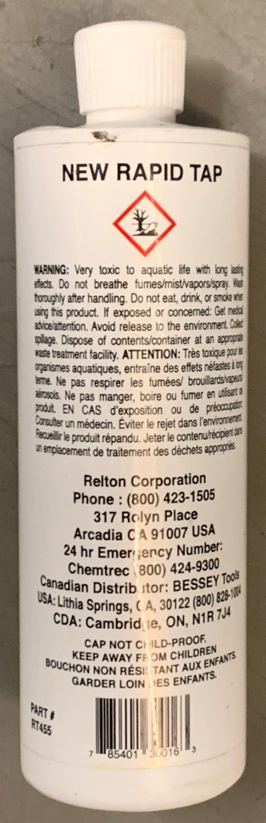 RELTON RT455 RAPID TAP HEAVY-DUTY ANTI-MIST RAPID TAP METAL CUTTING ...