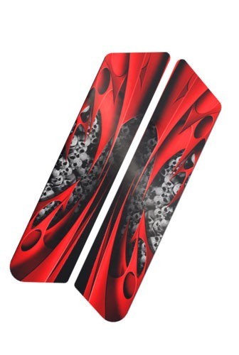 Red Skull Pile Saddlebag Delete Decal Inserts For Harley Police Models ...