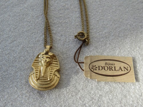 Vintage D'Orlan Bijoux Goldtone Eqyptian Revival Pharaoh Pendant ...