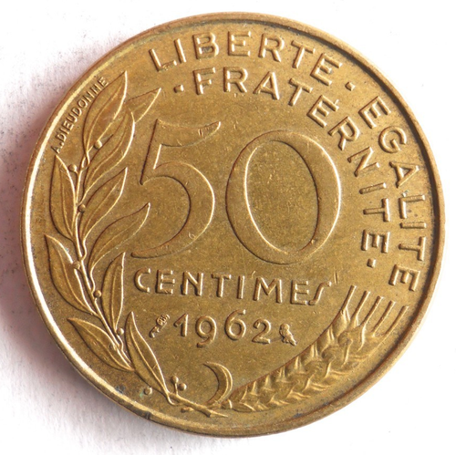 1962 FRANCE 50 CENTIMES - Excellent Coin Bin #731 | eBay Australia