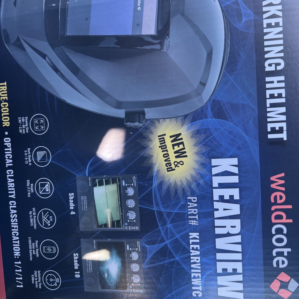 Weldcote Metals Klear-View True Color Digital Auto Darkening Welding ...