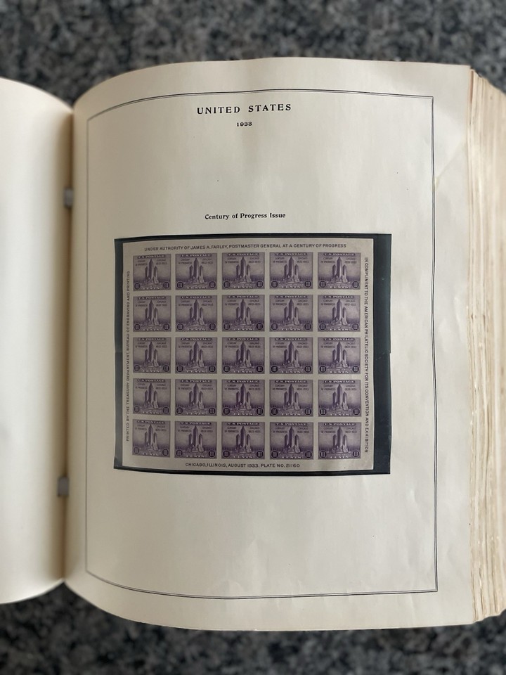 Scott's Plate Block Album - United States 20th Century Commemoratives ...