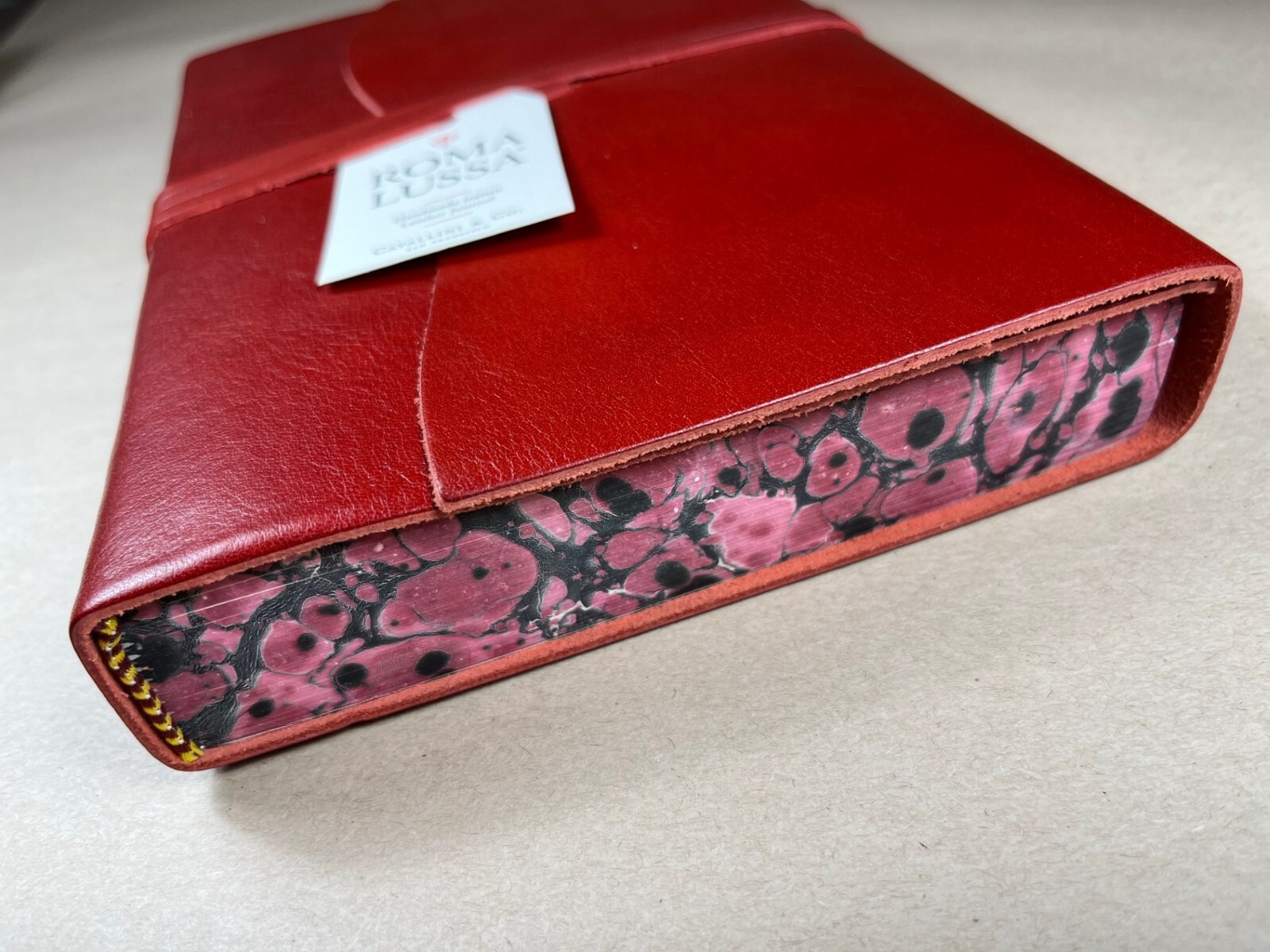 Cavallini & Co. Red Leather Roma Lussa Journal, 6" x 8" | eBay