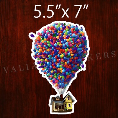 Up Movie Sticker, Up House Sticker, Large Up House Balloon Sticker, Car ...