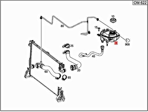 Genuine MERCEDES W447 V-CLASS W447 VITO Box Expansion reservoir ...