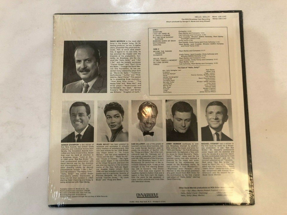 David Merrick/Pearl Bailey ‎– Hello, Dolly! - The New Broadway Cast ...