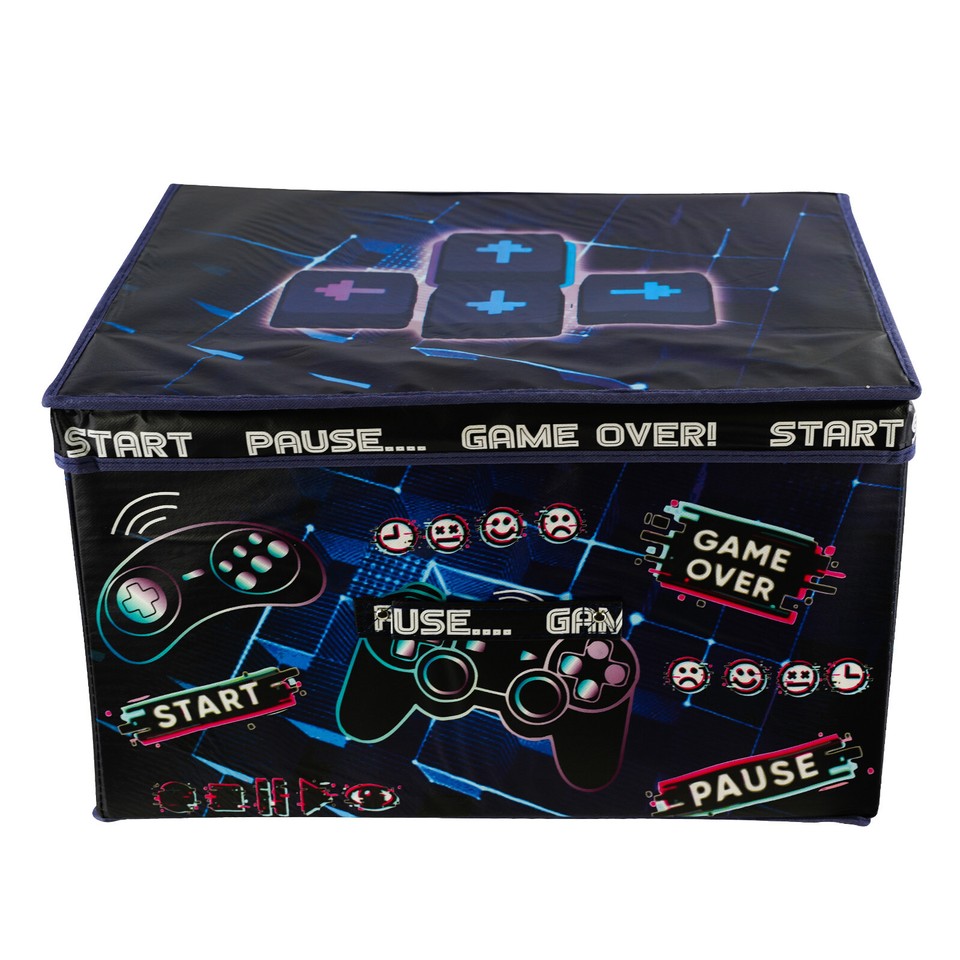 Large Collapsible Storage Box Folding Jumbo Storage Chest Kids Room Toy ...