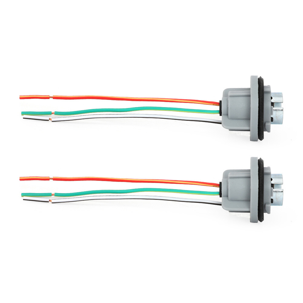 2X 1157 1158 2057 2357 Plug Wiring Harness Sockets For Turn Signal ...