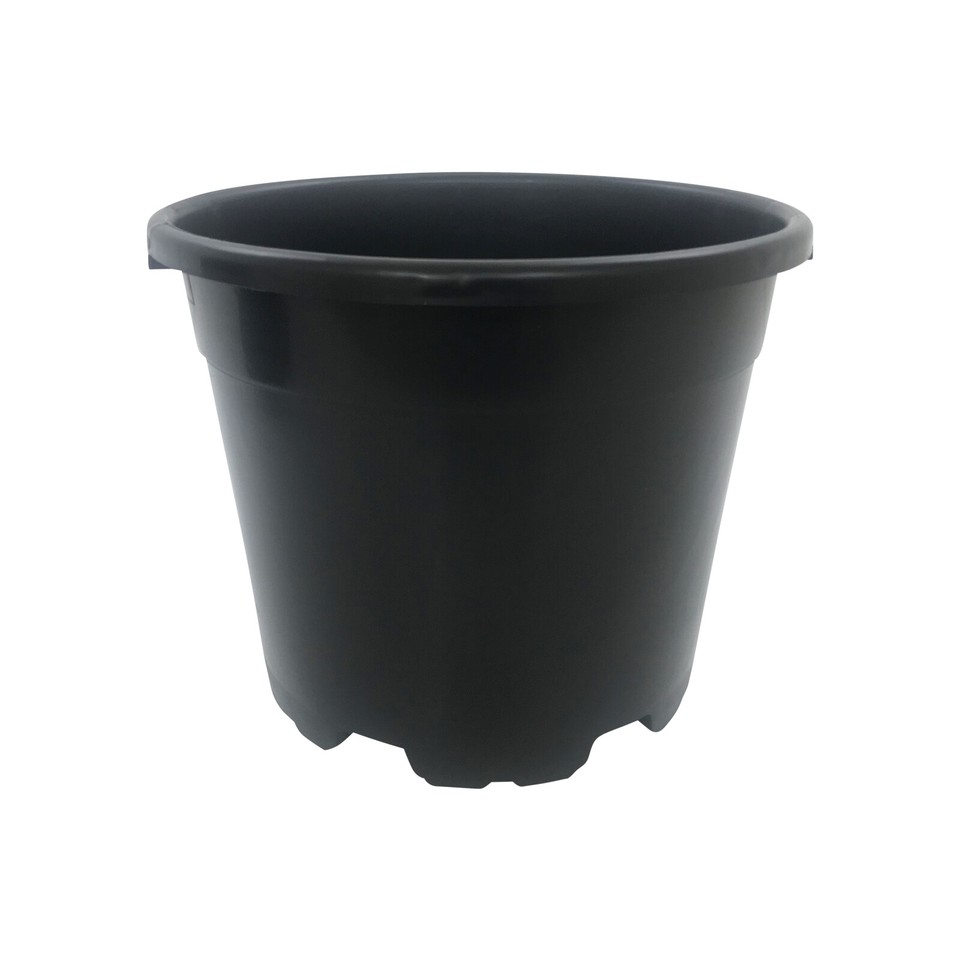 20 Litre Black Plant Pots Plastic Round Flower Pot L LT High Quality ...