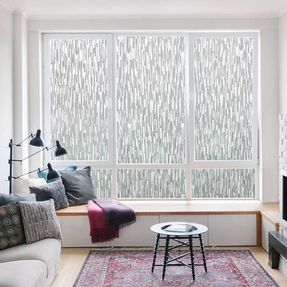 Finnez Window Privacy Film Decorative Frosted Window Sticker Window ...