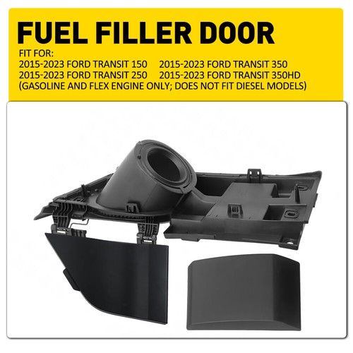 Fuel Filler Housing + Door Gas Cap Cover For Trim 15-23 Ford Transit ...