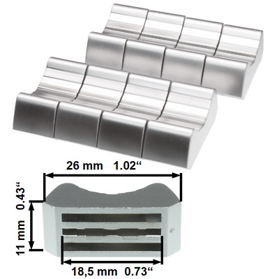 8x Prof FADER KNOB CAP metalized f ALPS slide potentiometer mixer DJ ...