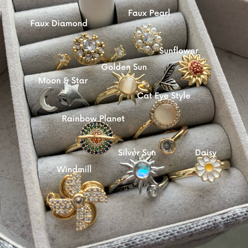 Fidget Ring – Stylish Spinner Ring for ADHD, Anxiety & Daily Calm | eBay