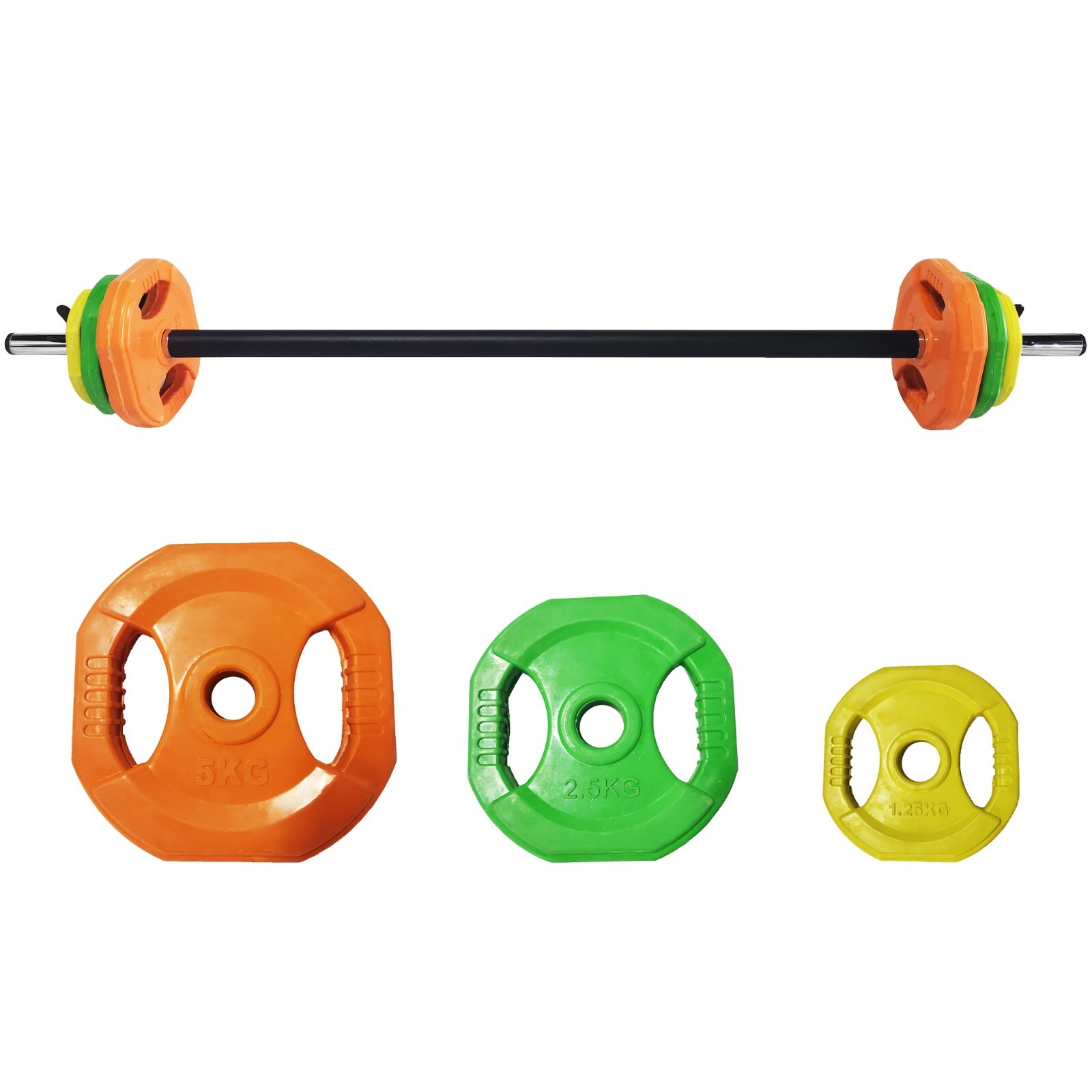 20kg Studio Pump Rep Weights Set Barbell Aerobic Body Strength Home Gym ...