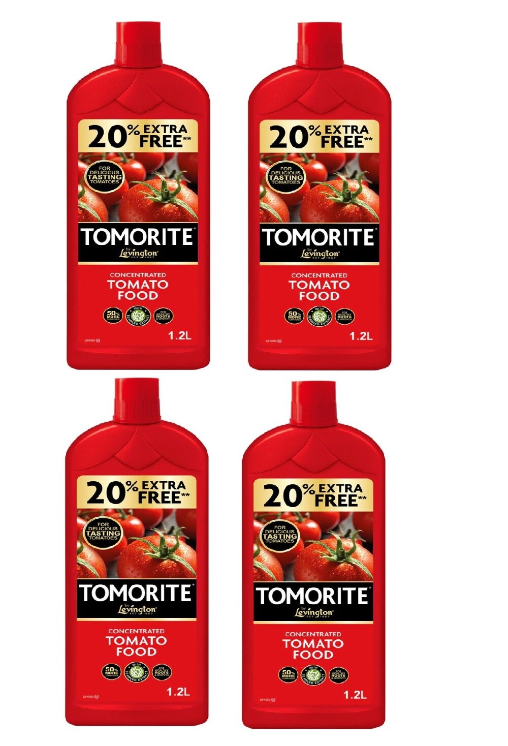 4 x Levington Tomorite 1 Litre Liquid Plant Food, tomato fertiliser ...