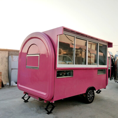 fast food trailer, hot dog food trailer, brand new Pink food van | eBay ...
