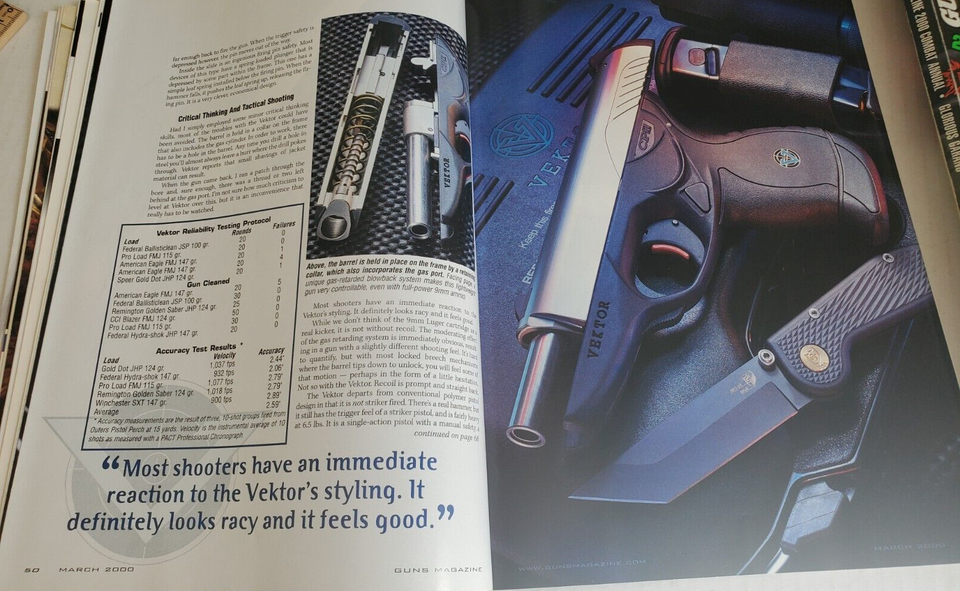 Lot of 4 Vtg Magazines GUNS Combat 2000 + Mar 2000 + AMMO + Weapons LE ...