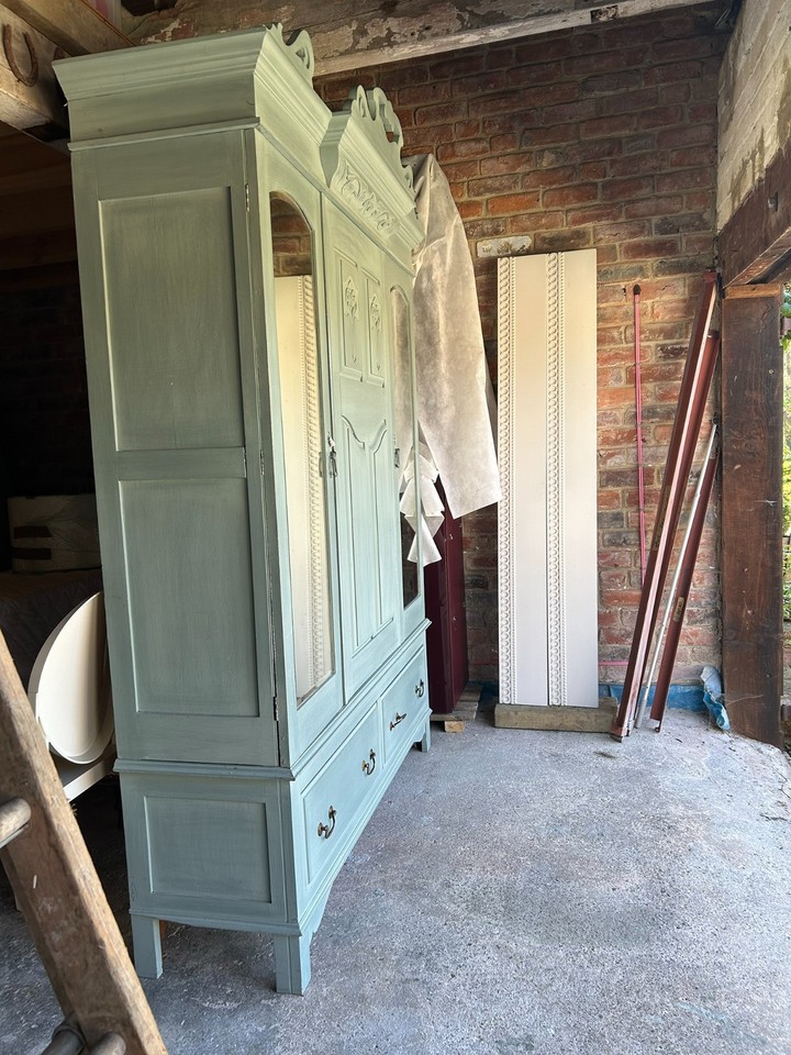 Antique Edwardian Wardrobe Armoire | eBay UK