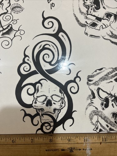 Bill Canales 1998 tattoo flash Art, 5 Skulls, Butler PA 11x14” #10 | eBay