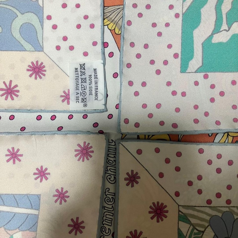 HERMES Scarf Carre 90 Le Premier Chant Song of Beginnings with box ...