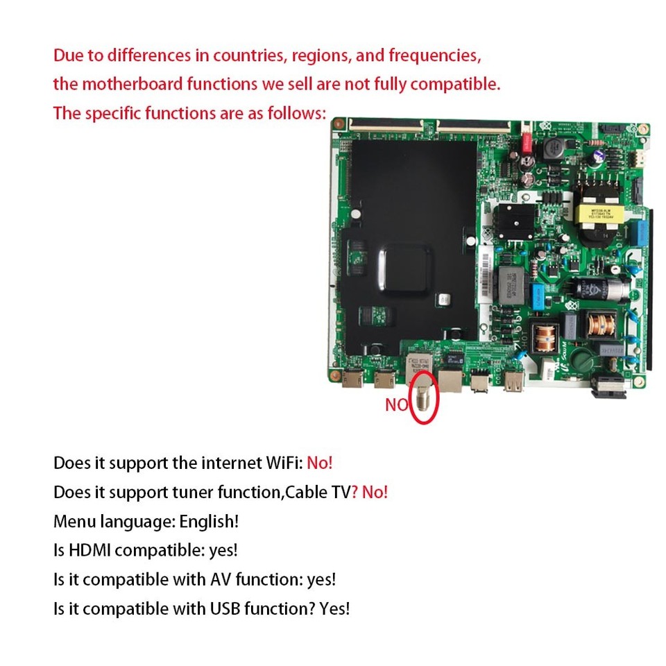 Power Supply Board BN81-17299A Main Board UN43NU6900F UN43NU6950F ...