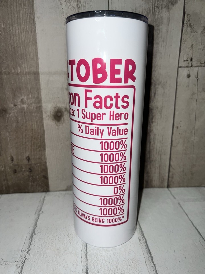PINKTOBER TUMBLER, Cancer Water Bottle, Cancer Gifts, Support Cancer | eBay