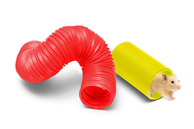 Hamster Toy ANCOL TUFF TOY Bend & Stretch Tube Plastic Safe Indoor ...