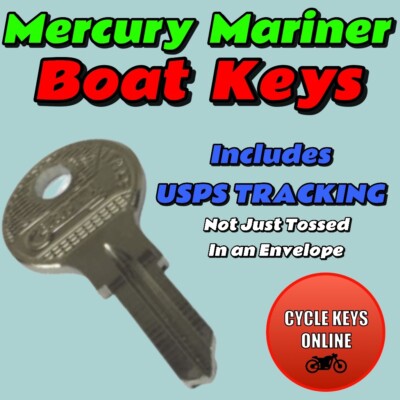 Mercury Mariner Outboard Boat Keys Spare Replacement key Cut to Code ...