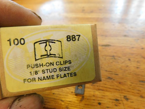 PUSH ON CLIPS FOR AUTO EMBLEMS NAME PLATES AND ORNAMENTS 1/8" STUD SIZE ...